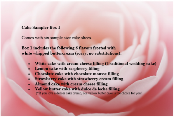 Cake Sampler Box 1 - Azucar Bakery